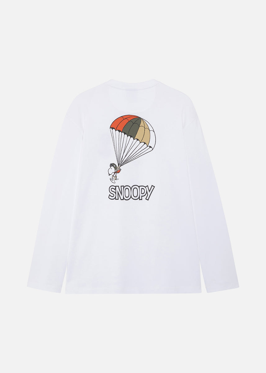 RÆBURN × PEANUTS LS PRINTED TEE WHITE